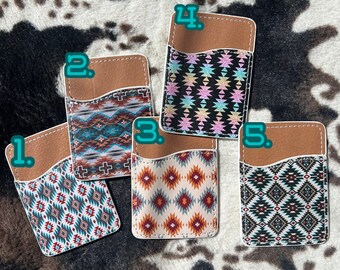 Cactus and Sunflower Tooled Leather Card Wallet With One Pocket - Etsy