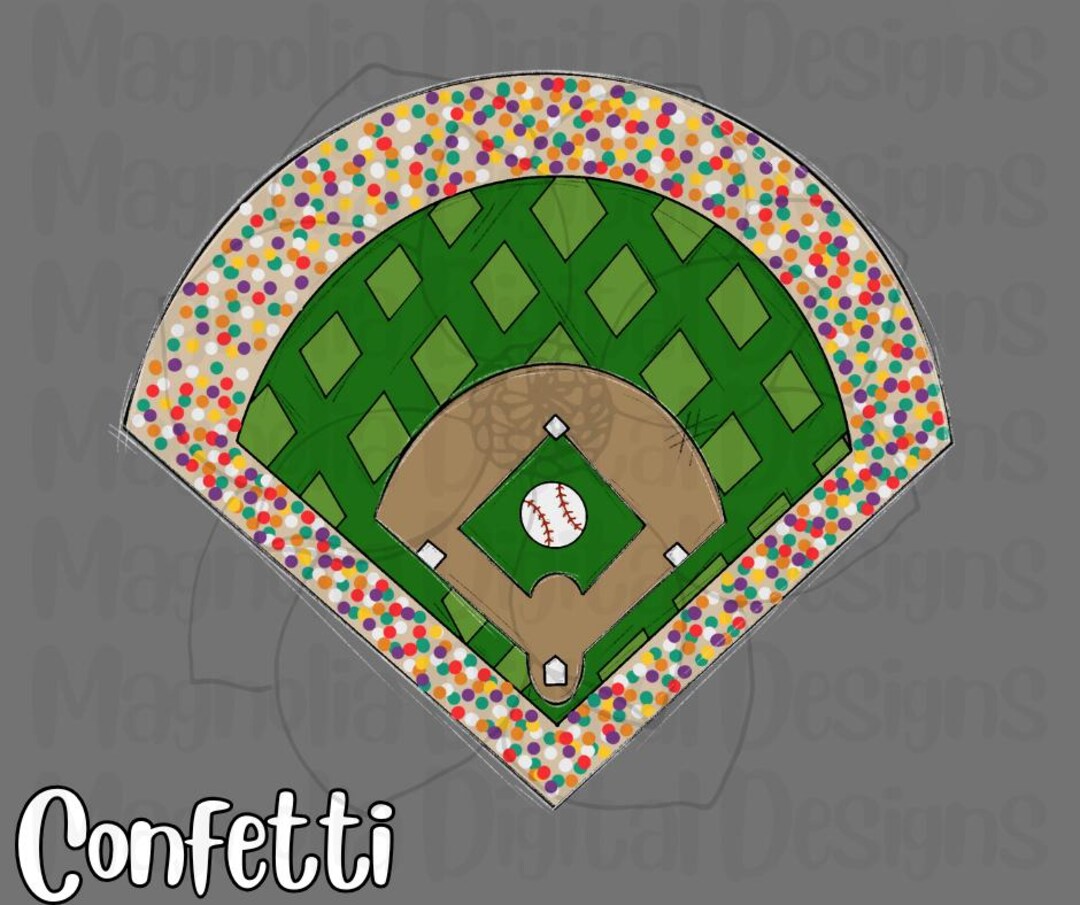 Confetti Baseball Field | [digital File] | Baseball - Etsy