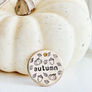 Fall Autumn Acorn and Leaves Pet Tag Dog Tag Cat Tag - Etsy