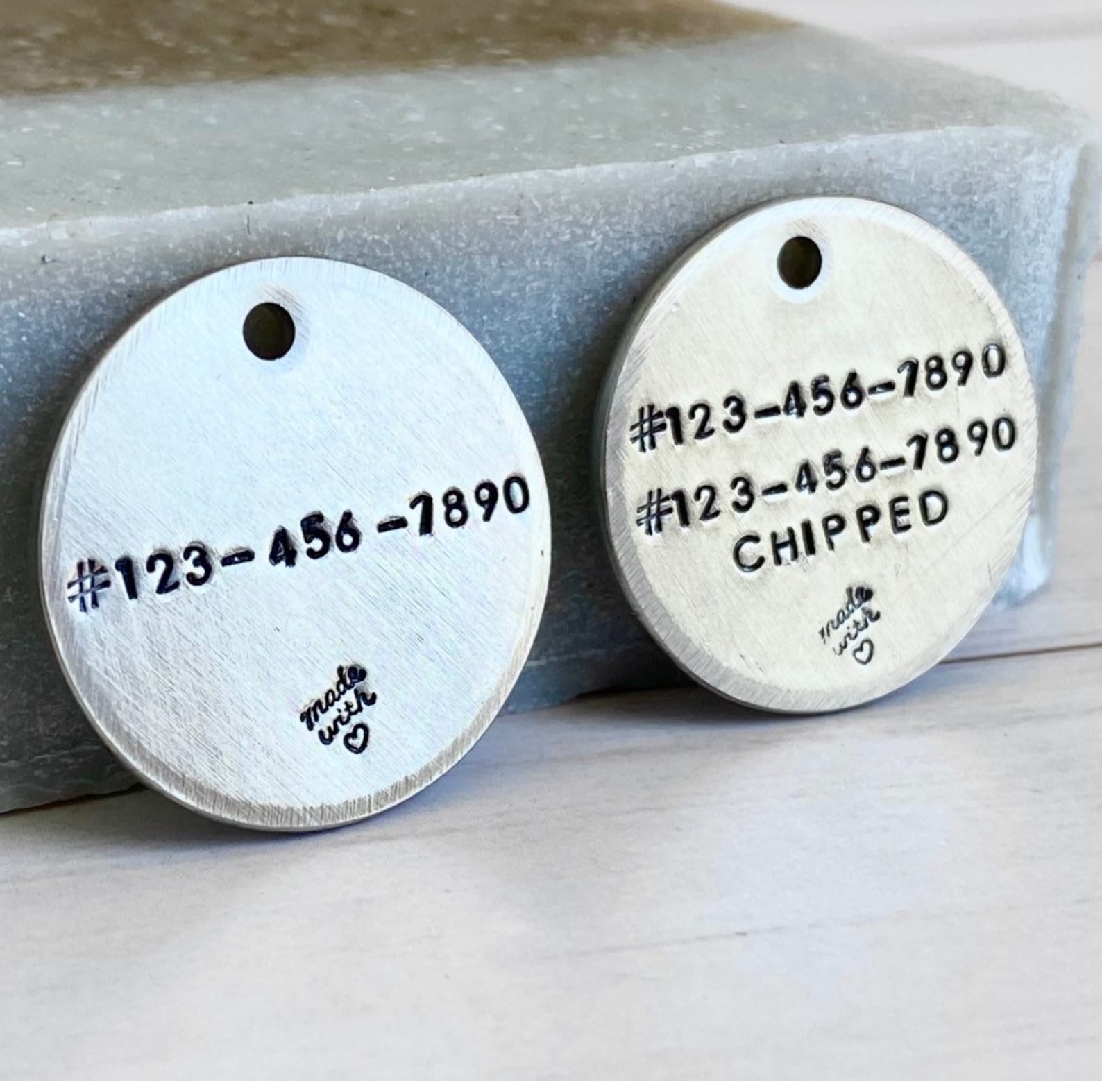 Custom Hand Stamped Dog Tag Dog Tags for Dogs Pet Id Tag - Etsy