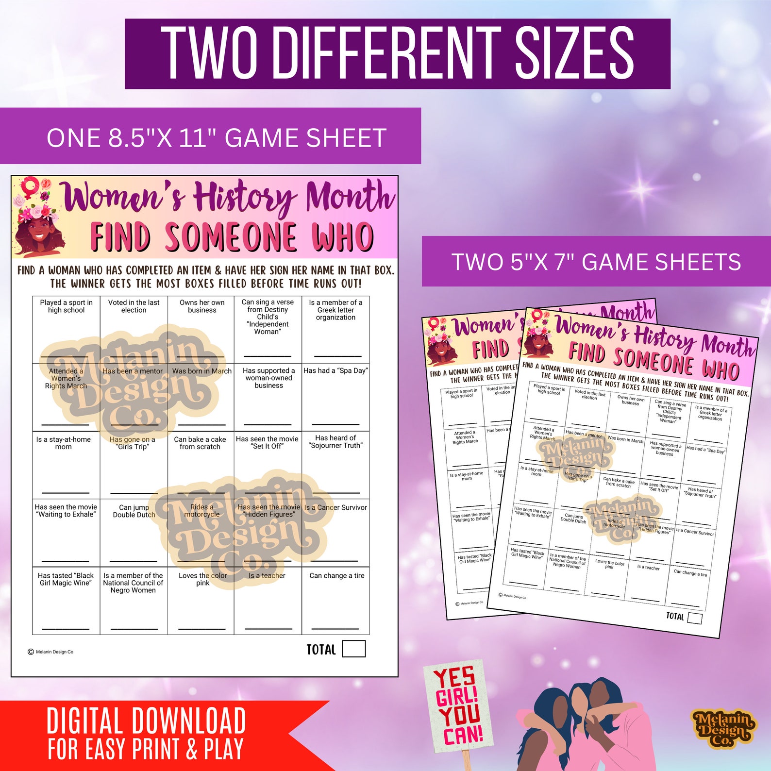 Women's History Game - Find Someone Who | Group Activity | Office Games ...