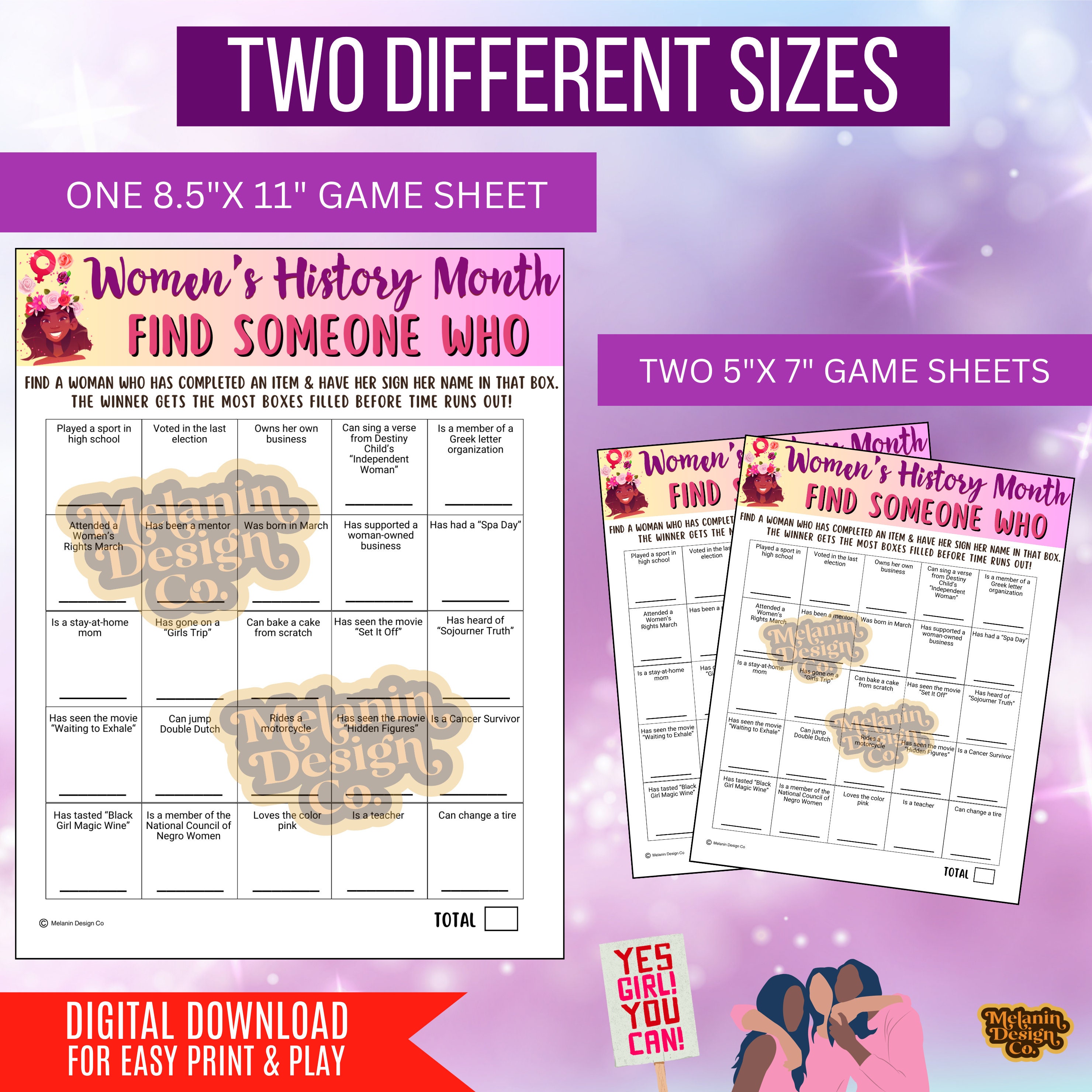 Women's History Game - Find Someone Who | Group Activity | Office Games ...