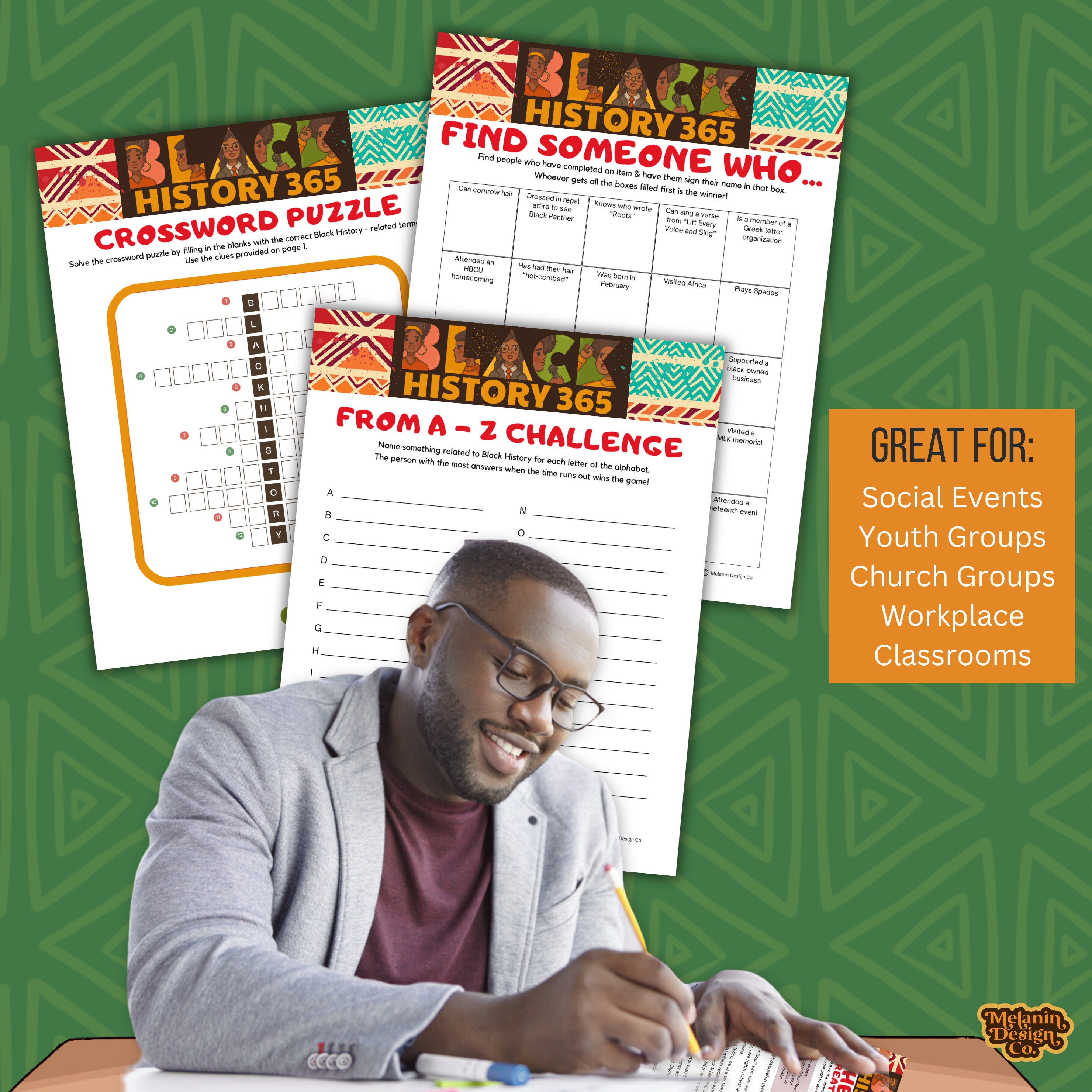 Black History 3 Game Bundle | Group Activity | Office Games | Printable ...