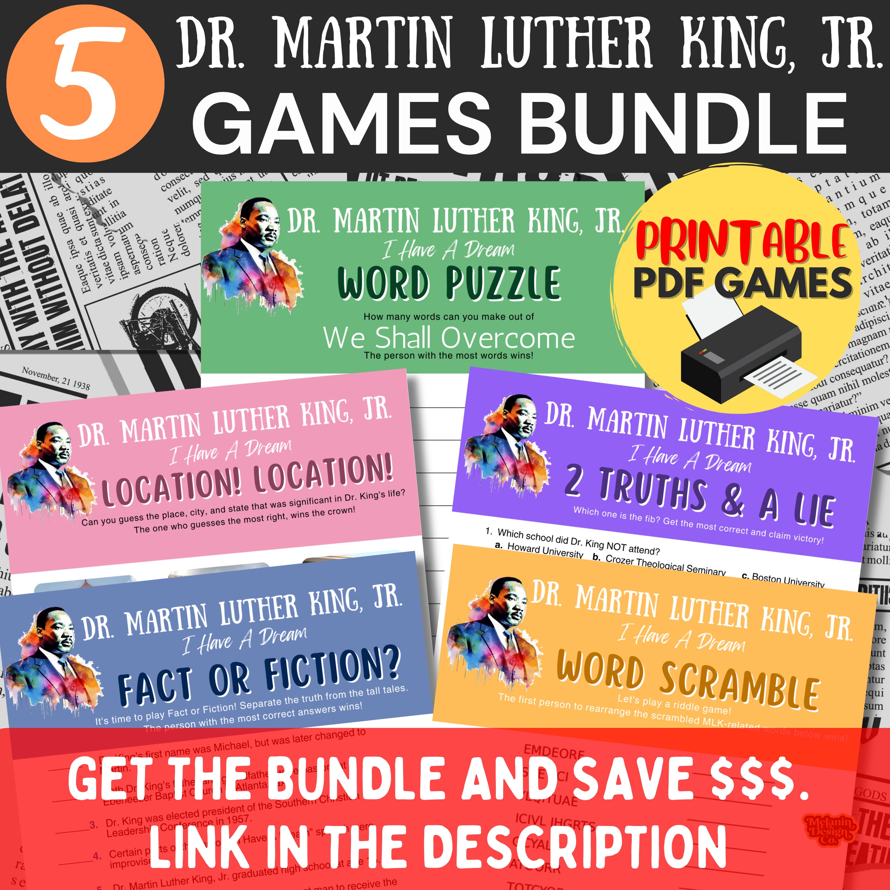 Dr. Martin Luther King, Jr. - LOCATION! LOCATION! | Printable Game ...