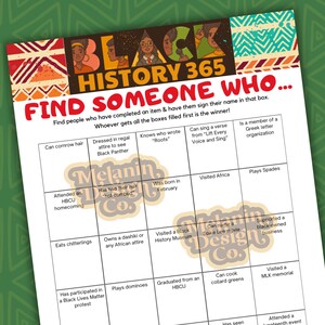 Black History Game - Find Someone Who... | Group Activity | Office ...