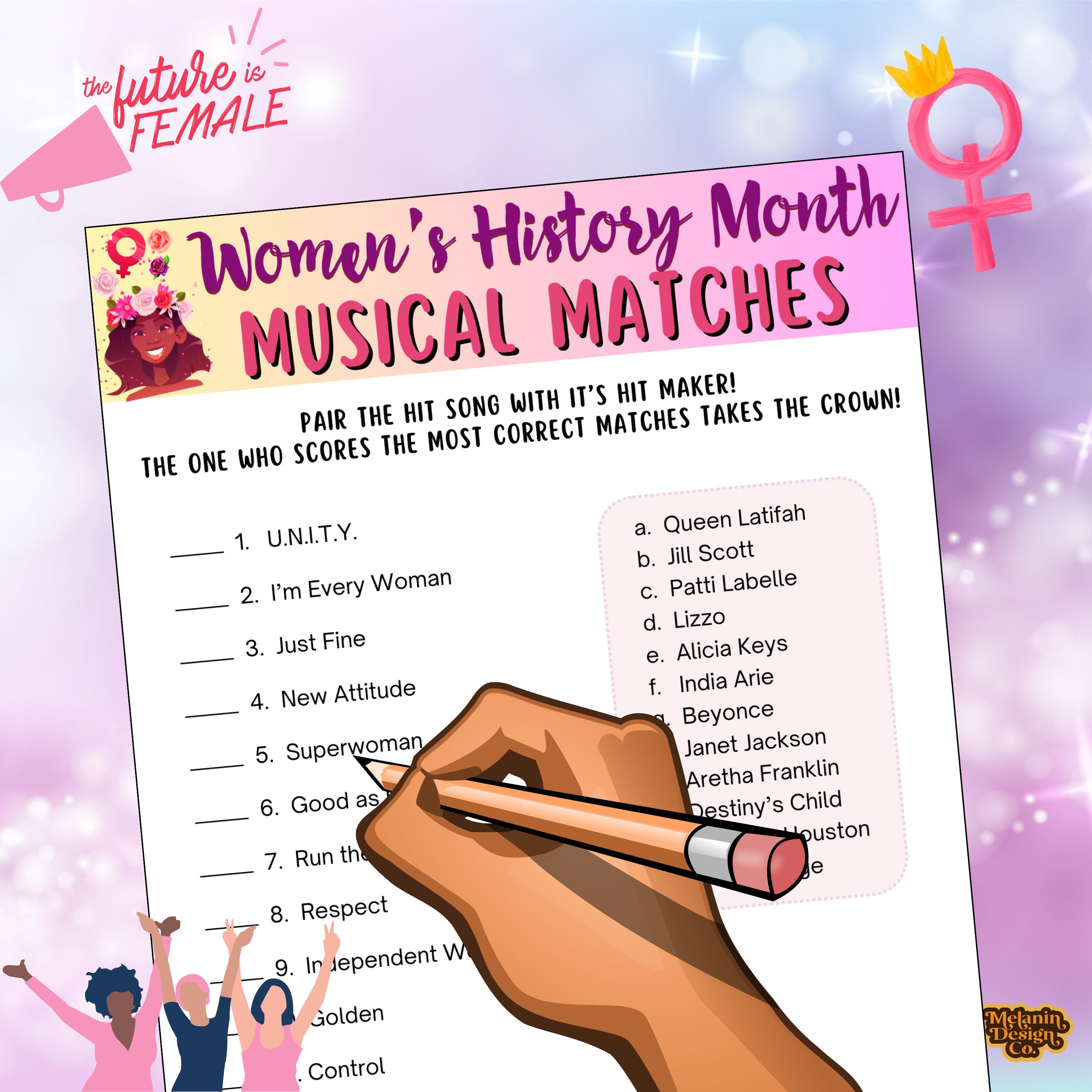 Women's History Month Game - Musical Matches| Group Activity | Office ...