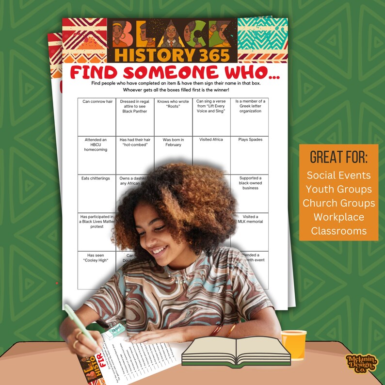 Black History Game - Find Someone Who... | Group Activity | Office ...