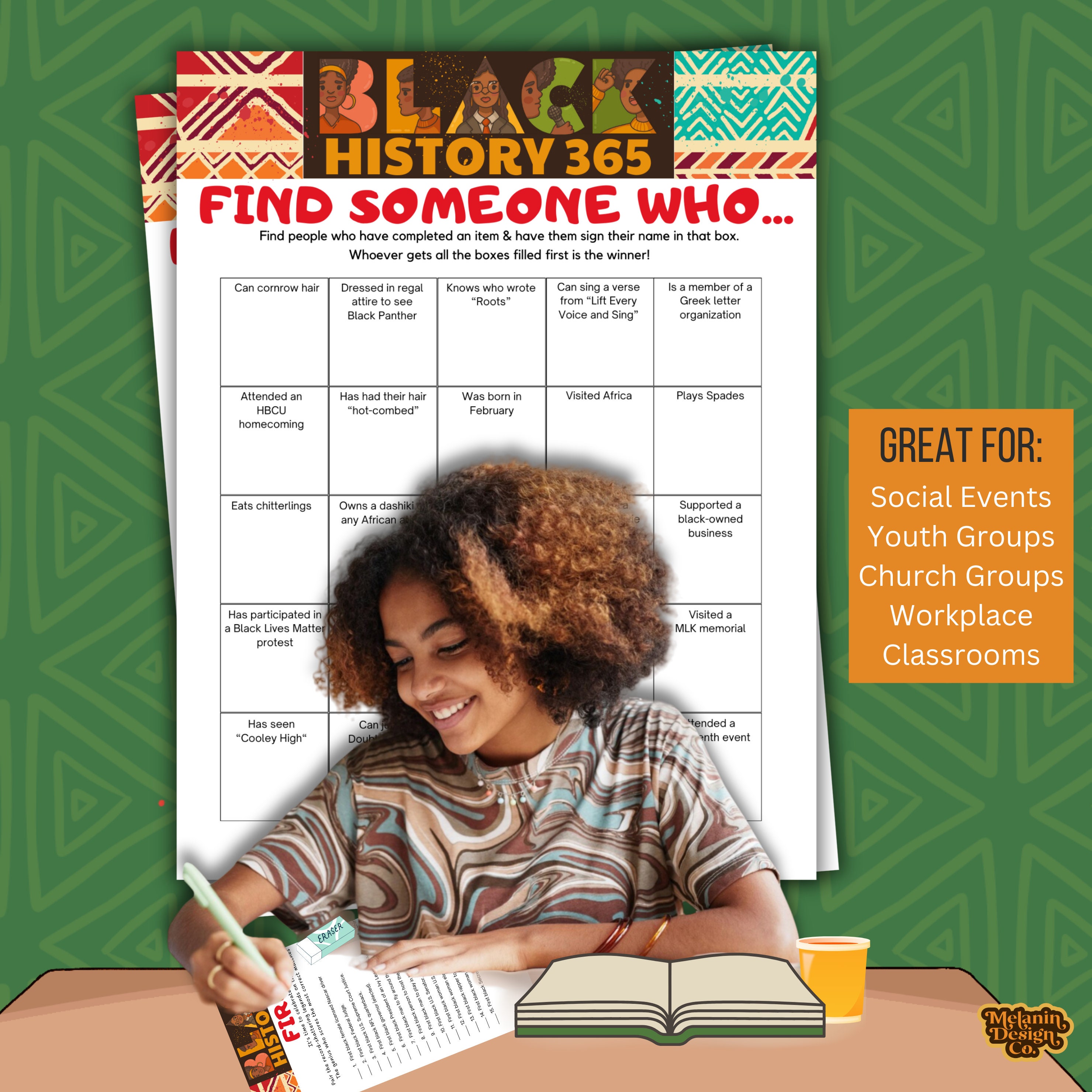 Black History Game - Find Someone Who... | Group Activity | Office ...