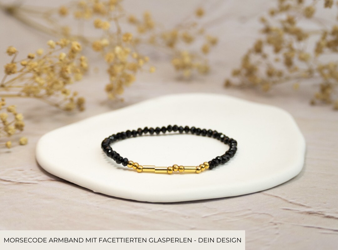 Morse Code Beaded Bracelet, Personalized Morse Code Bracelet, Morse ...