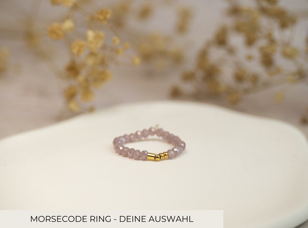 Personalized Morse Code Ring, Morse Code Jewelry, Morse Code Ring ...