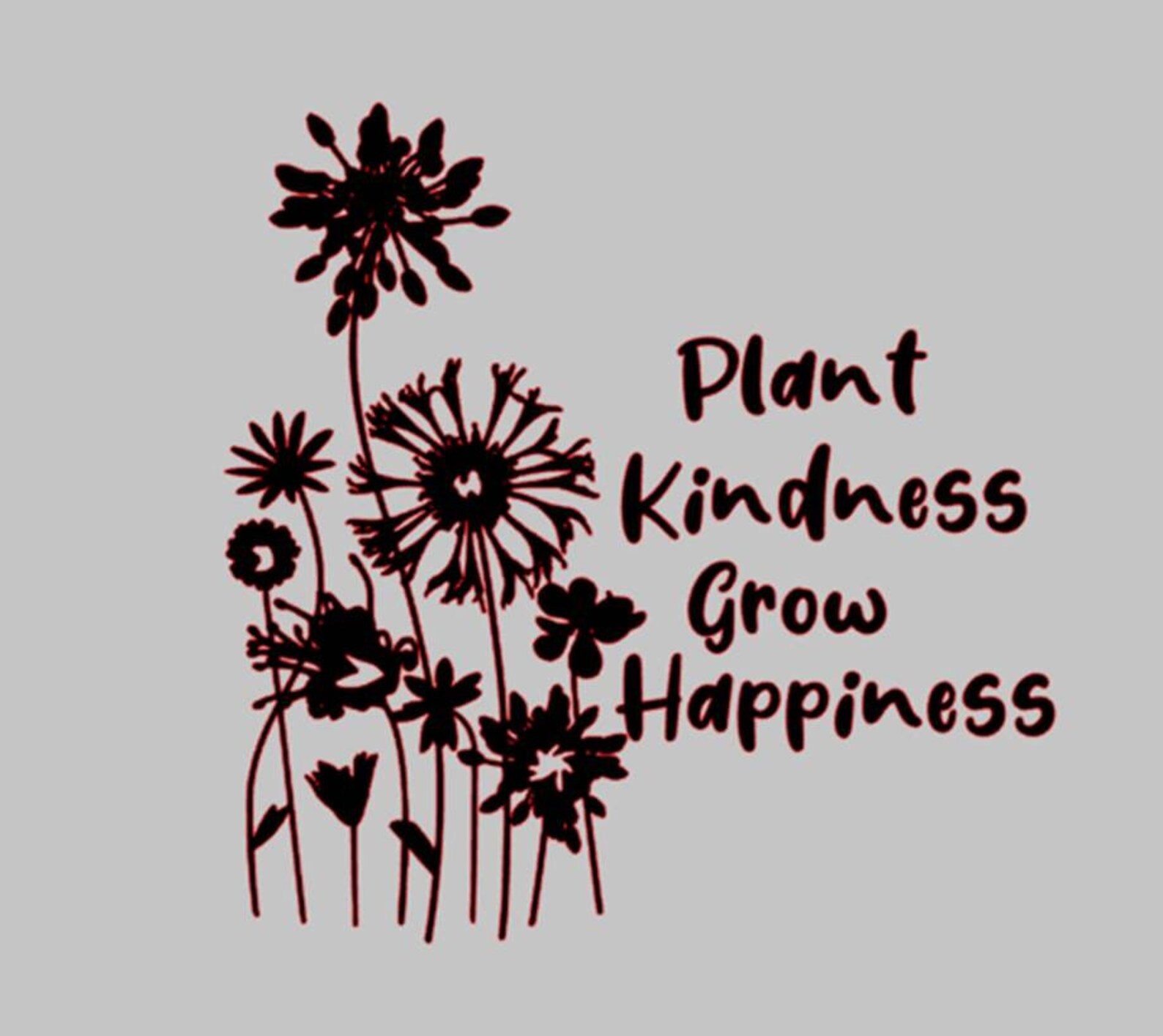 Digital File Plant Kindness Grow Happiness | Etsy