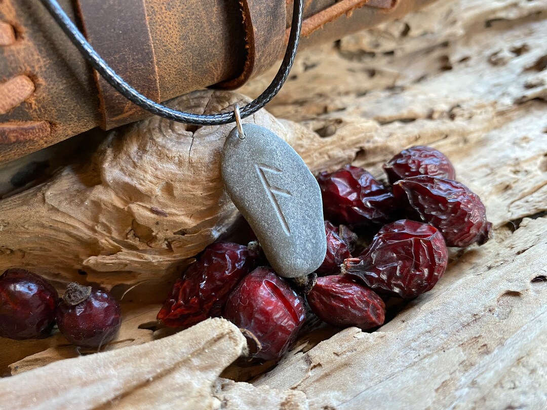 Ansuz Rune Necklace Engraved Slate Wisdom Rune Nordic Viking Pendant - Etsy