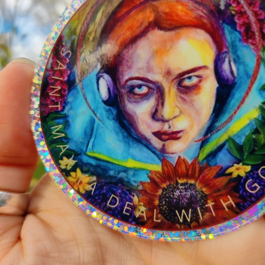 Vinyl Stranger Things Sticker Saint Max Mayfield Circle Gloss Glitter ...