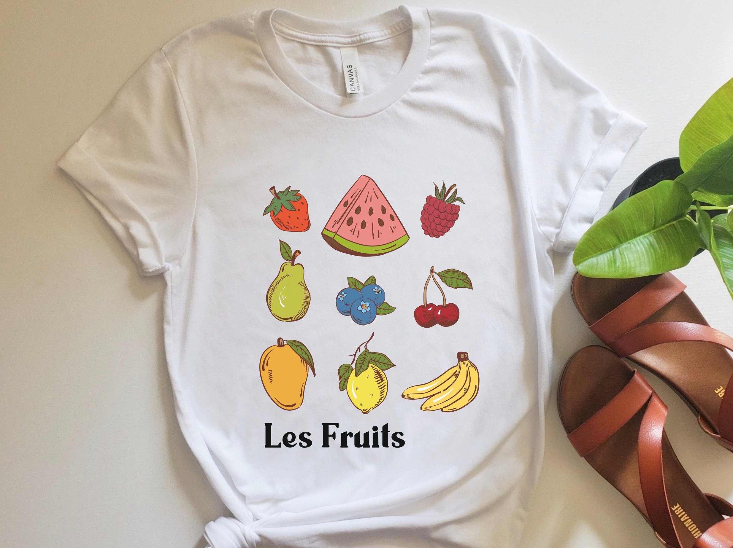 Fruit Graphic tee, Les Fruits, chemise fraise, chemise pastèque, t ...