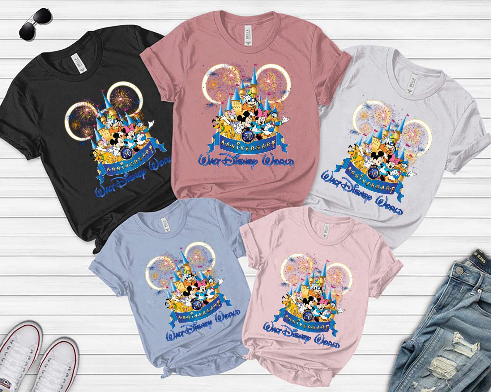 Disney 50th Anniversary Shirt Disneyland T Shirt Disney Etsy
