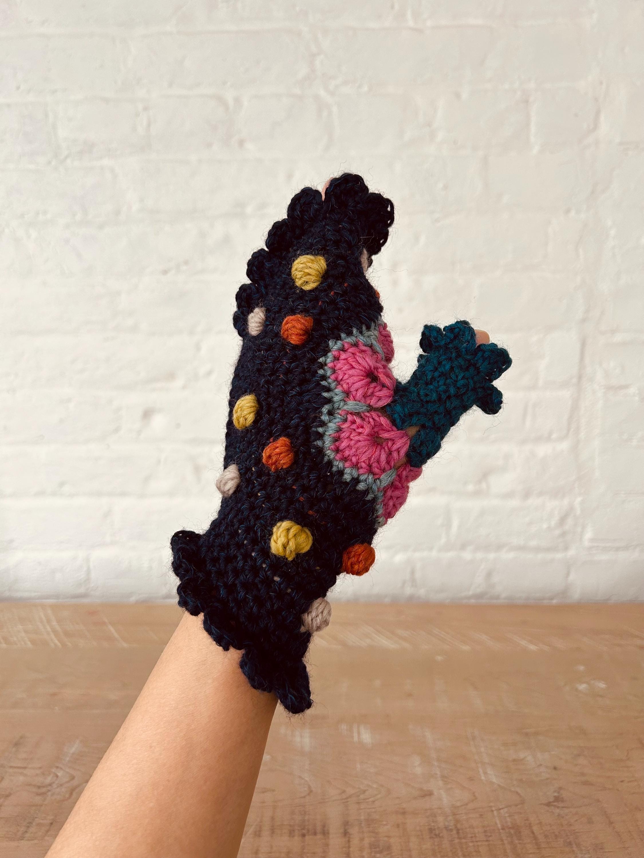 Hexi Mittens African Flower | Crochet Mittens Pattern - Etsy
