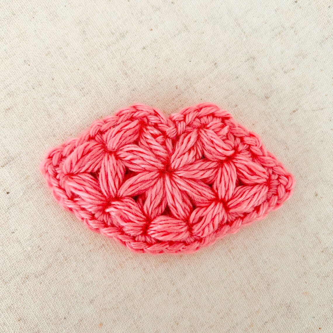 22 Lip Motif | Crochet Lips | Lips Applique | Crochet Motif - Etsy