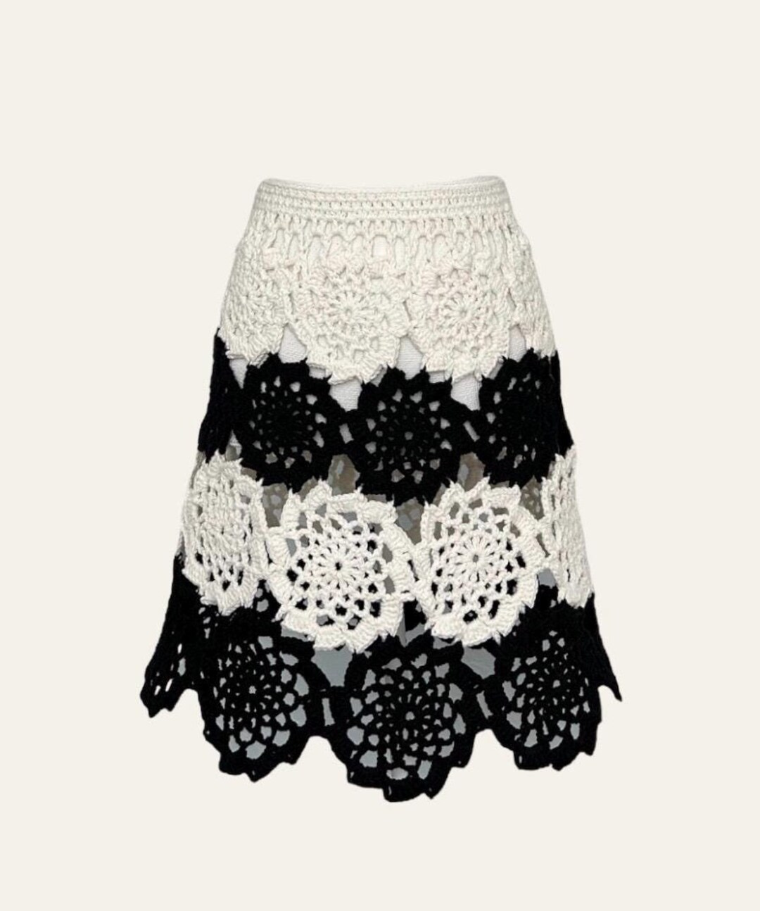 Pinwheel Motif Lace Skirt | Crochet Skirt Pattern - Etsy
