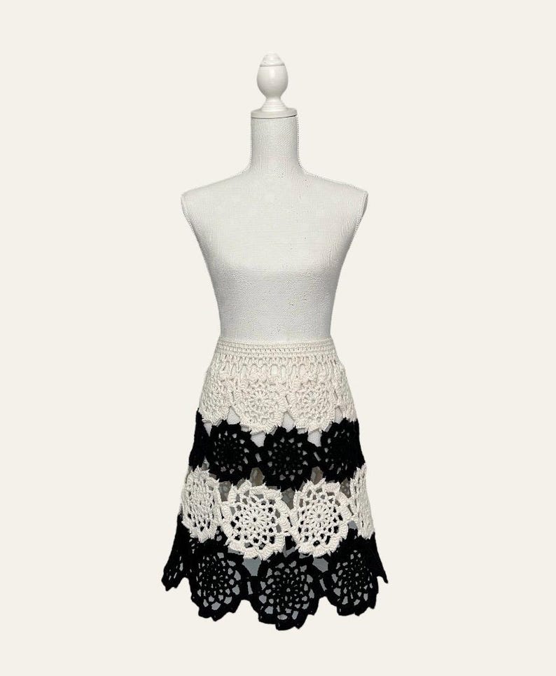 Pinwheel Motif Lace Skirt | Crochet Skirt Pattern - Etsy