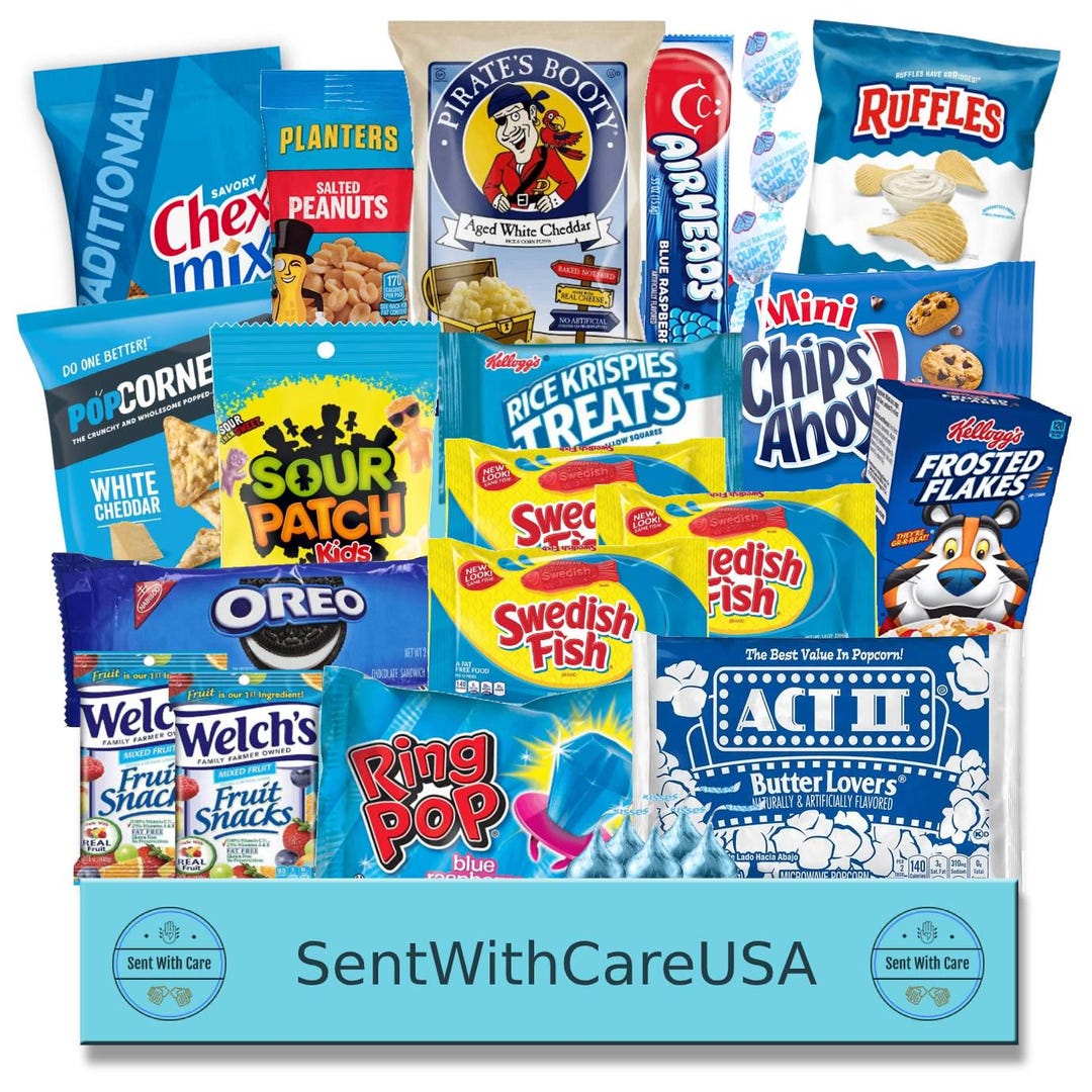 Blue Snacks - Blue Snack Box | Out of the Blue Gift Box | Blue Gift ...