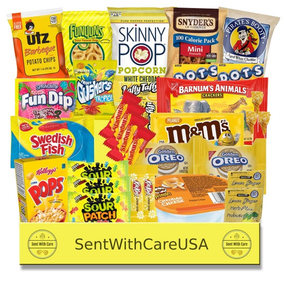 Box of Sunshine Snacks Yellow Gift Box Sunshine Box Snack - Etsy
