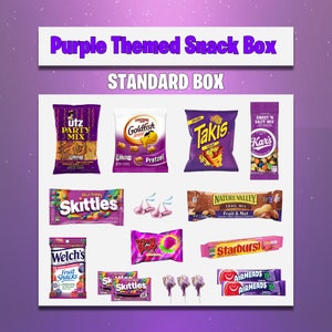 Purple Gift Box Purple Themed Snack Care Package Thinking of You Easter ...