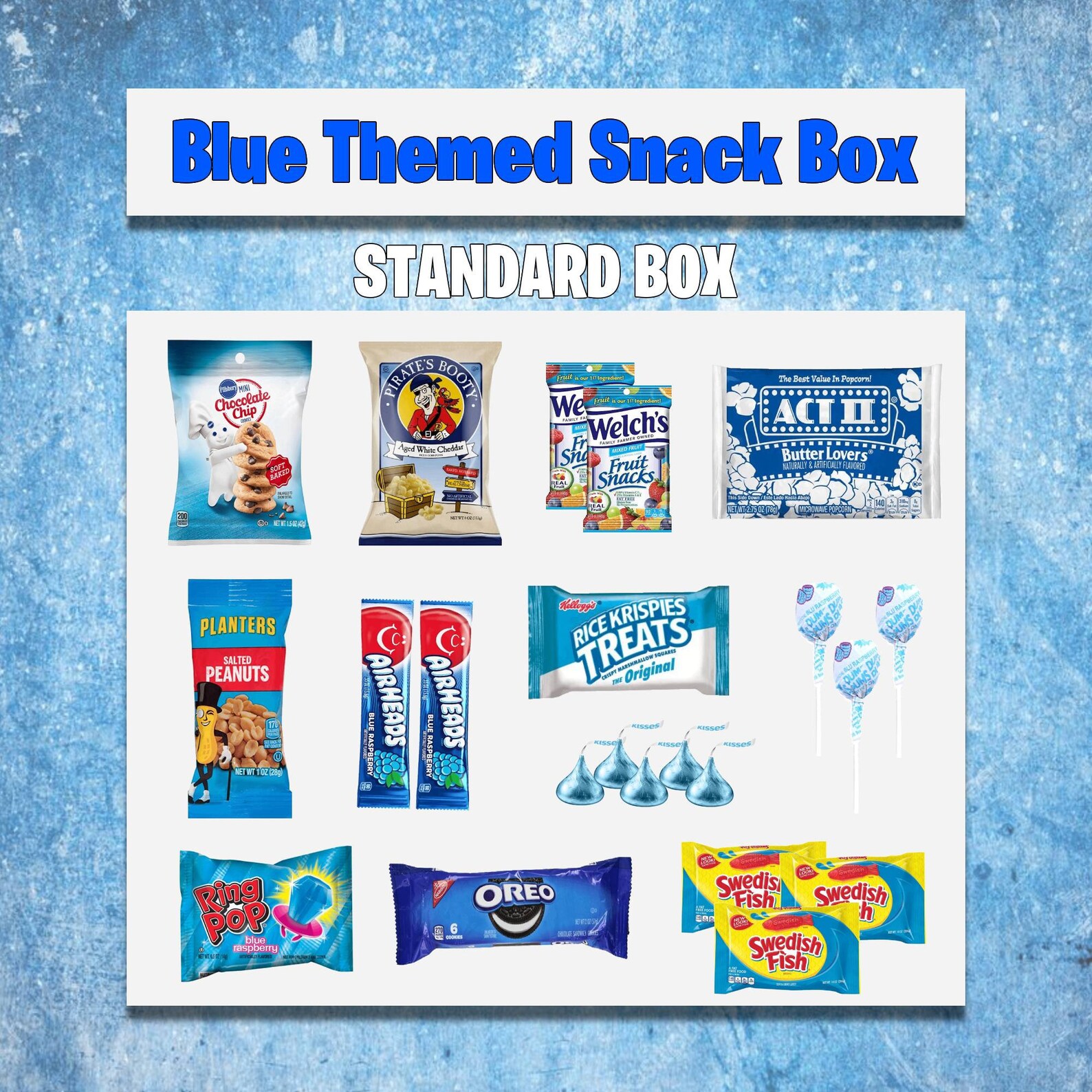 Blue Snacks Blue Snack Box Out of the Blue Gift Box Blue - Etsy