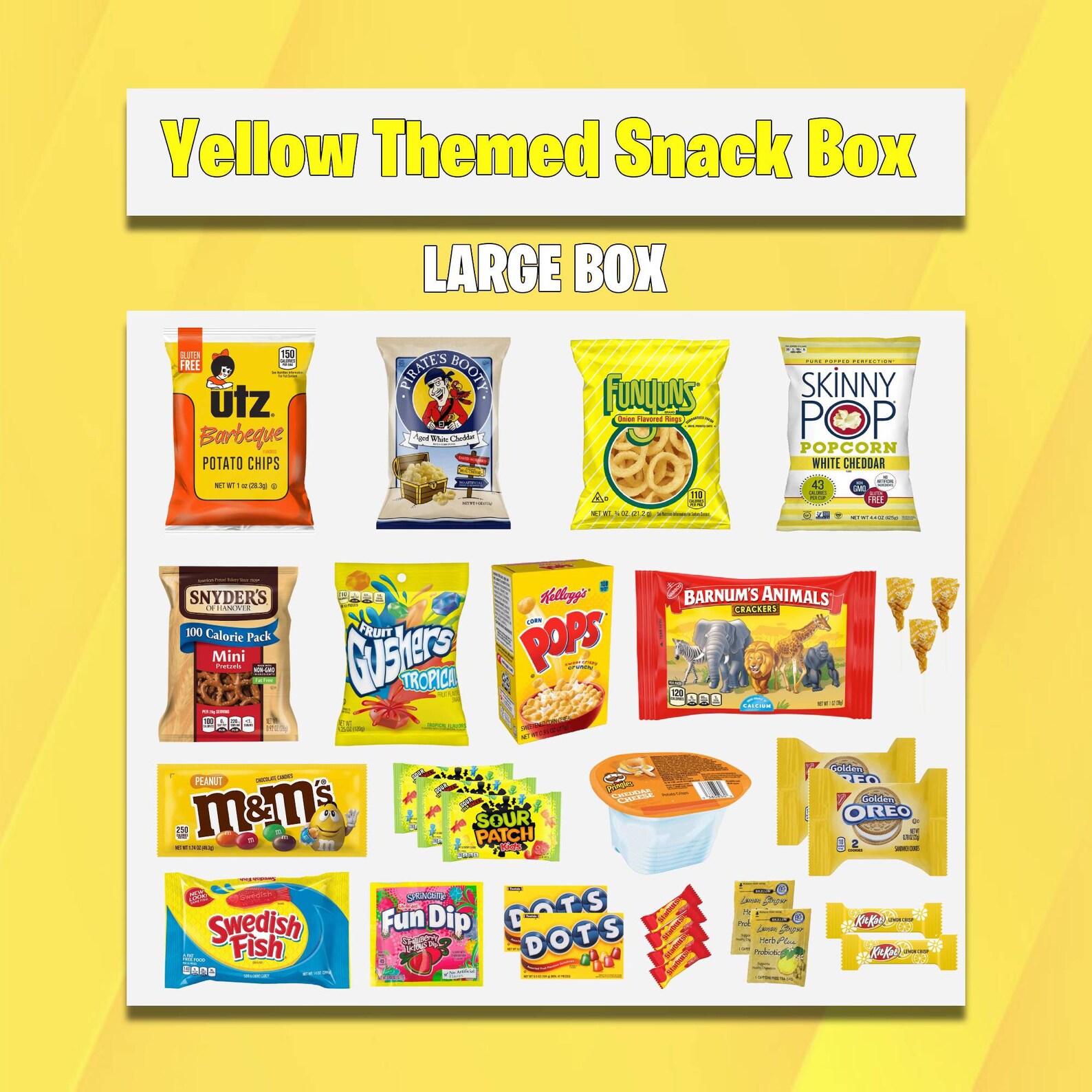 Box of Sunshine Snacks Yellow Gift Box Sunshine Box Snack - Etsy