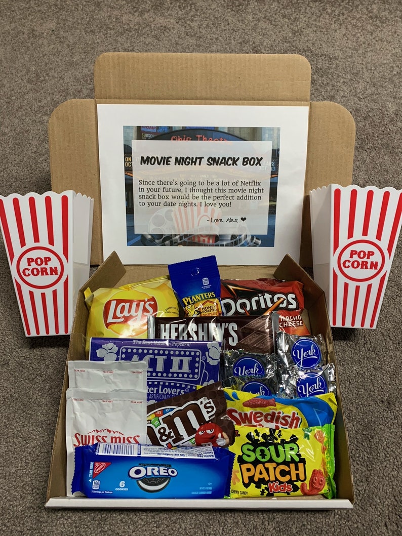 Family Movie Night Gift Box | Movie Snacks Box Party | Ideas for Date ...
