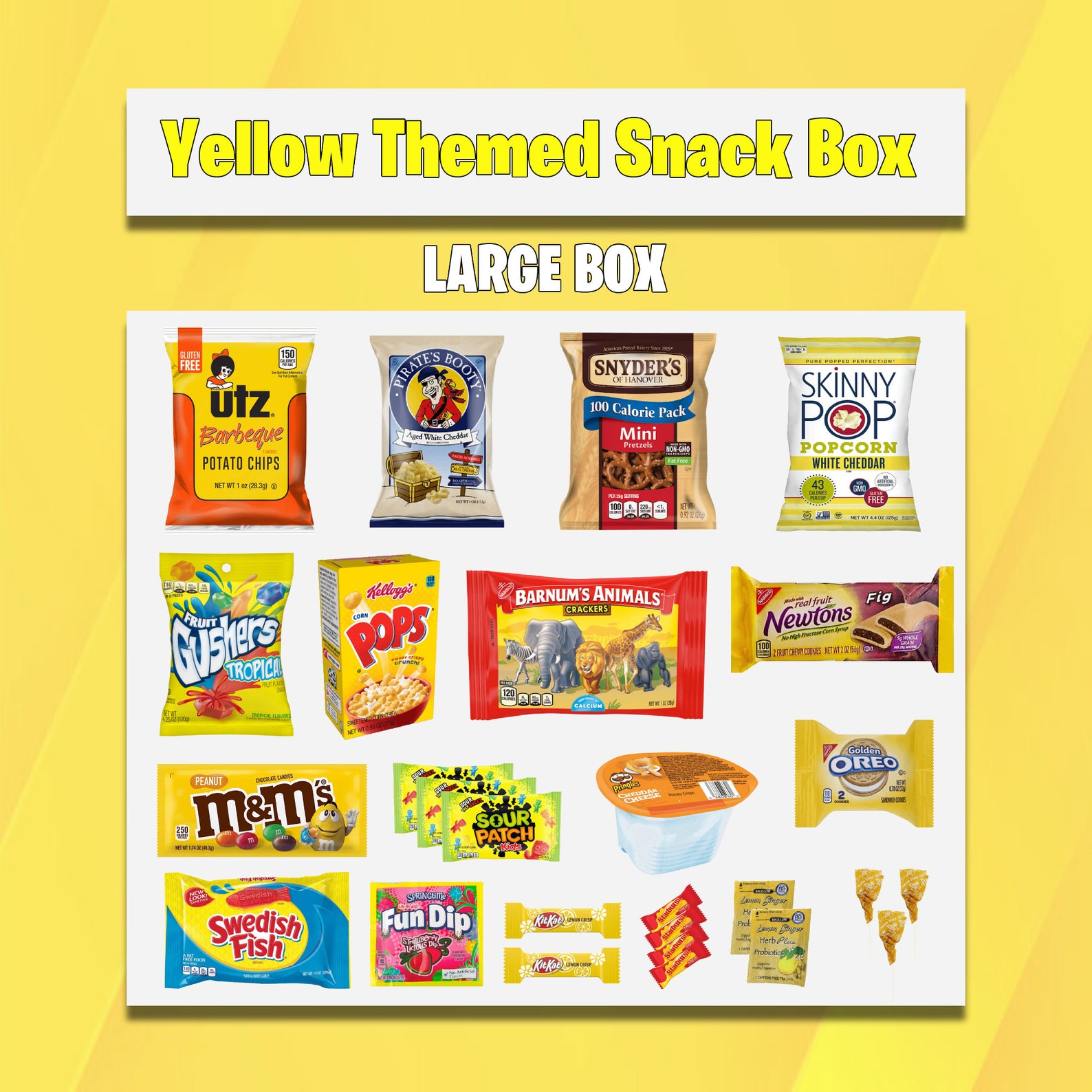Box of Sunshine Snacks Yellow Gift Box Sunshine Box Snack - Etsy