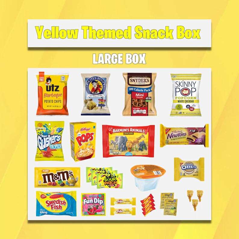 Box of Sunshine Snacks Yellow Gift Box Sunshine Box Snack - Etsy