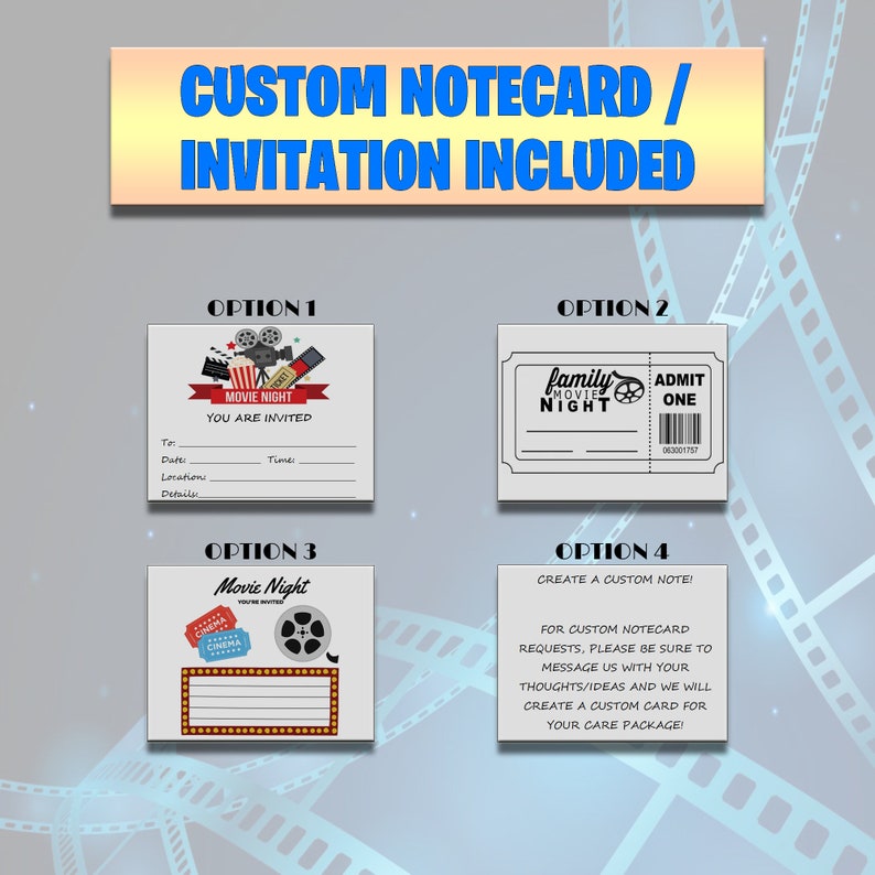Custom Movie Night Gift Basket | Date Night Box, Family Movie Night Box ...