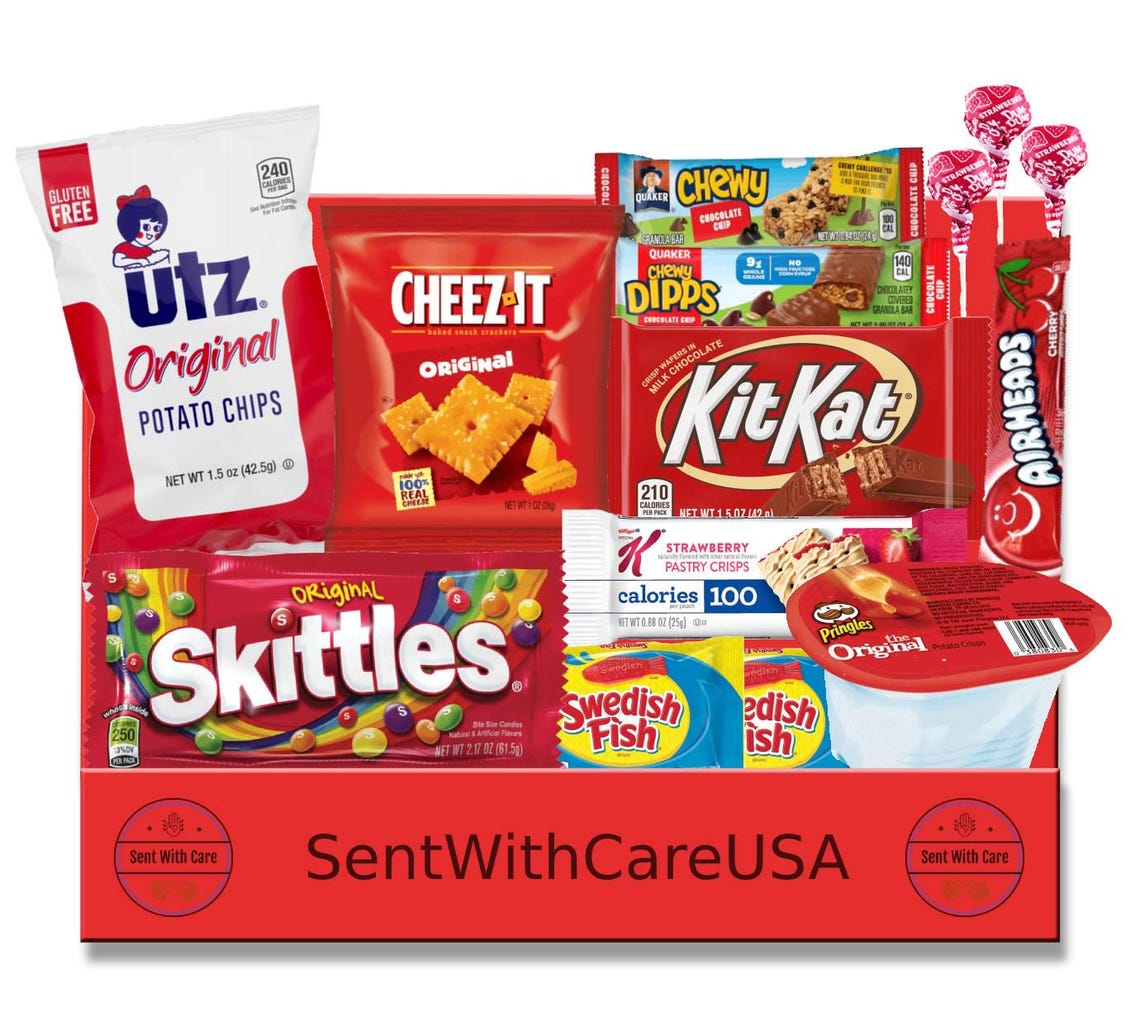 Color Themed Snack Box | Color Party Gift | Out of the Blue Gift | Red ...