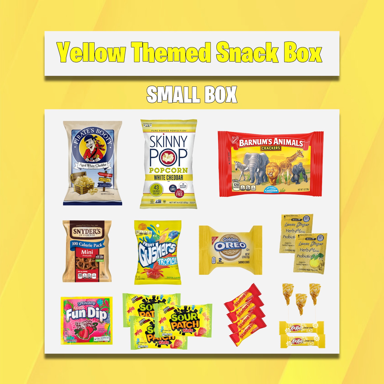Box of Sunshine Snacks Yellow Gift Box Sunshine Box Snack - Etsy