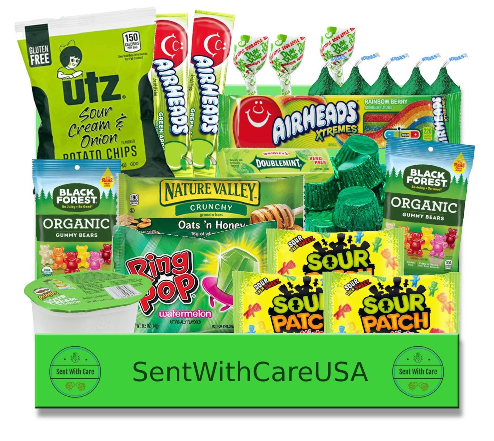 Green Gifts Box Green Snacks Care Package Gift Box Irish - Etsy