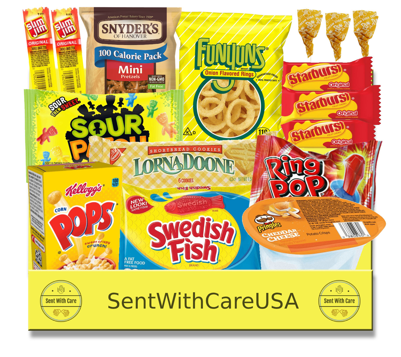 Box of Sunshine Snacks Yellow Gift Box Sunshine Box Snack - Etsy