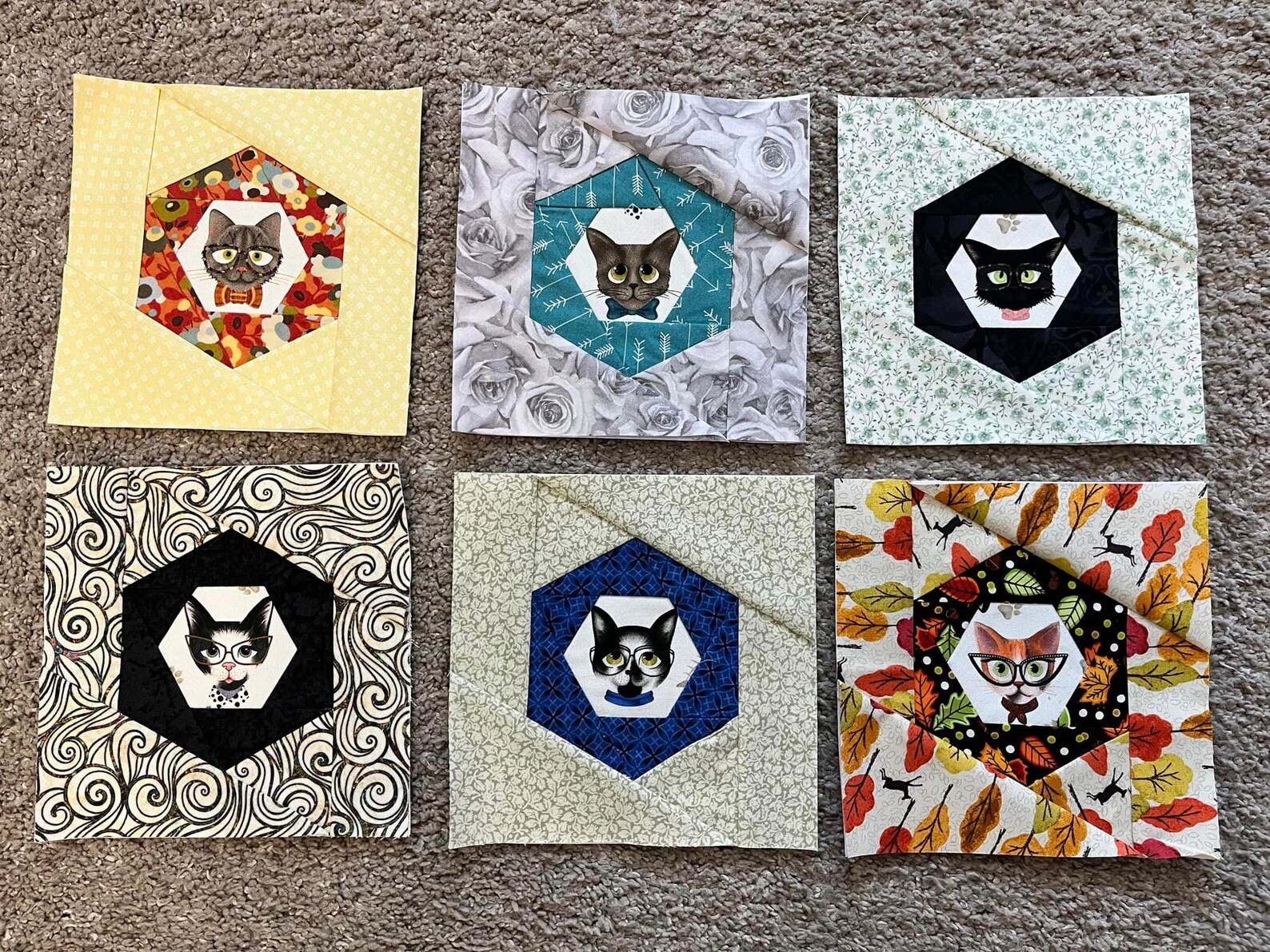 BLOCK 14 Mix and Match 9" Foundation Paper Piecing Quilt Block Pattern ...
