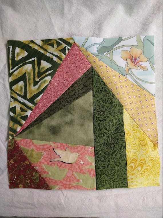 Crazy Quilt Paper Pieced Pattern Mixed Medium Paper Piecing Monday