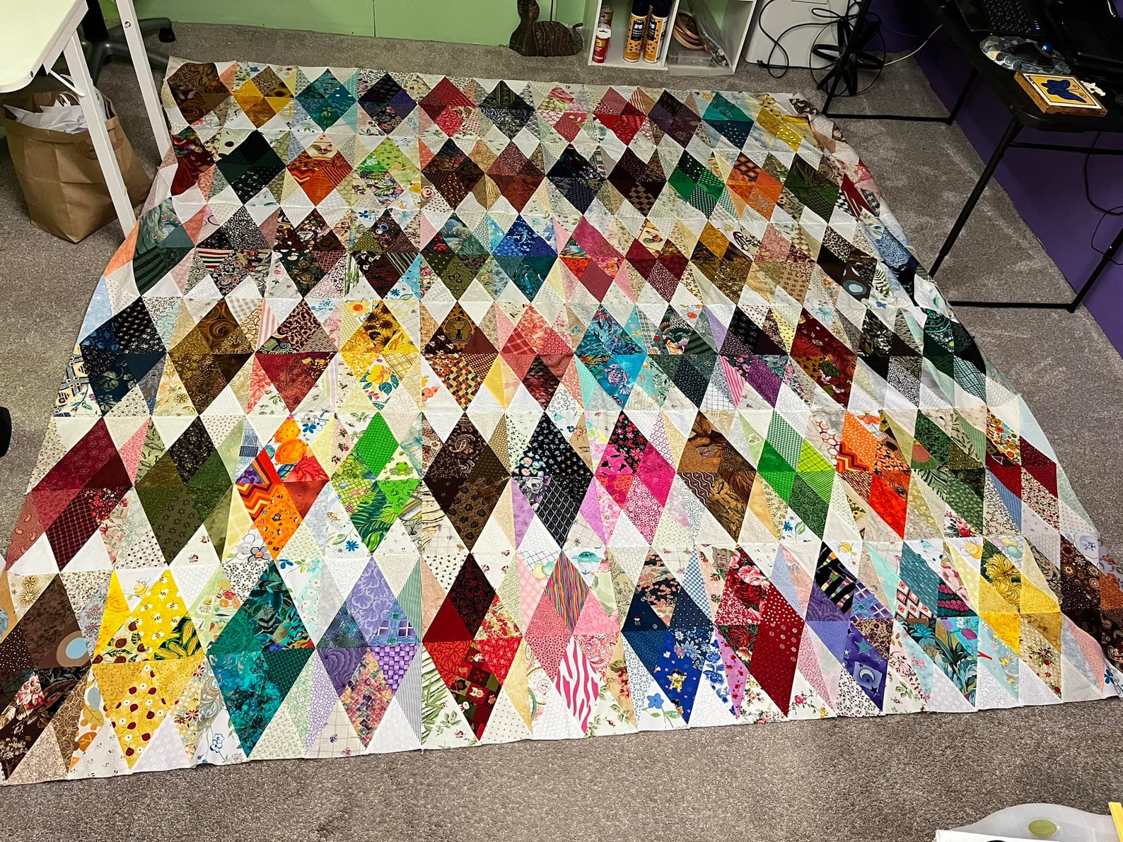 Diamond / Argyle Quilting Pattern! so Many Options! BLOCK 11 Mix and ...