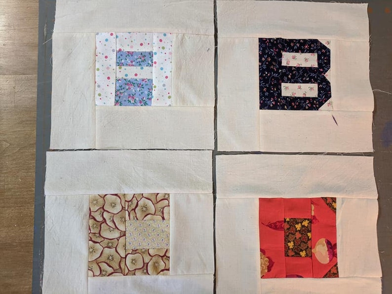 PDF PATTERNS 4" Block Letters Foundation Paper Piecing - Full English ...