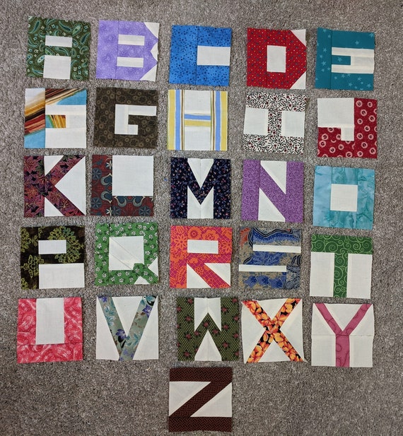 PDF PATTERNS 4 Block Letters Foundation Paper Piecing - Etsy