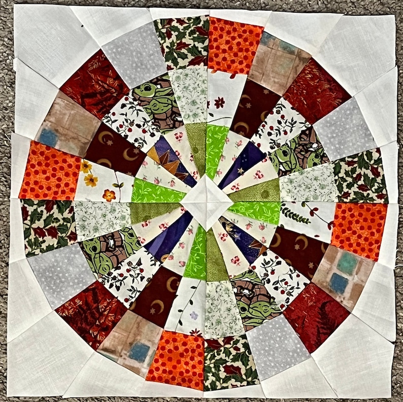 Circles Quilting Pattern - PDF Only - Foundation Paper Piecing - 12-1/2 ...