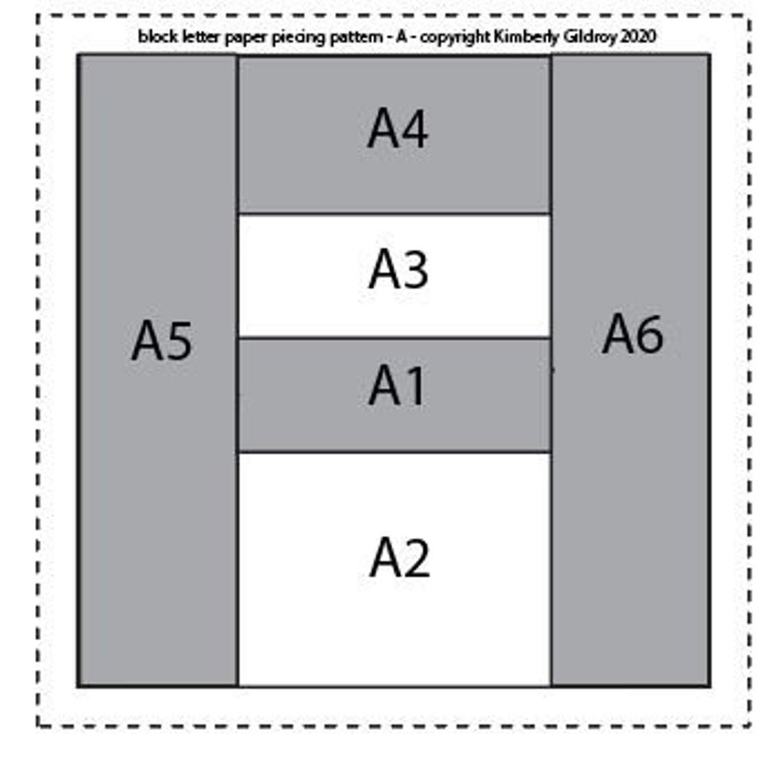 PDF PATTERNS 4" Block Letters Foundation Paper Piecing - Full English ...