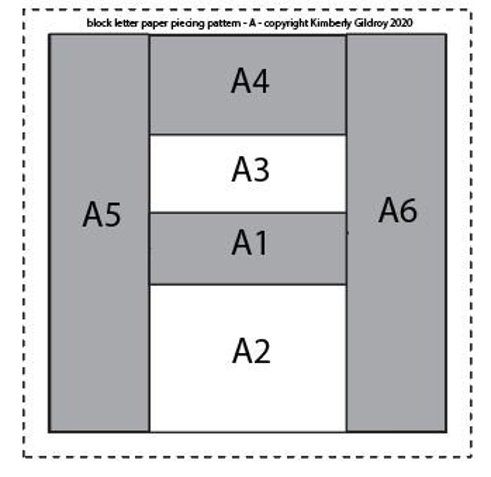 PDF PATTERNS 4" Block Letters Foundation Paper Piecing - Full English ...