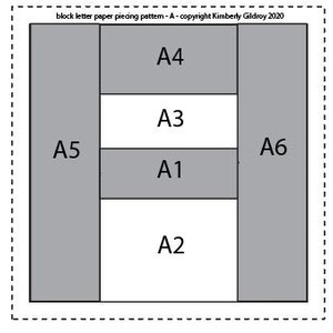 PDF PATTERNS 4" Block Letters Foundation Paper Piecing - Full English ...