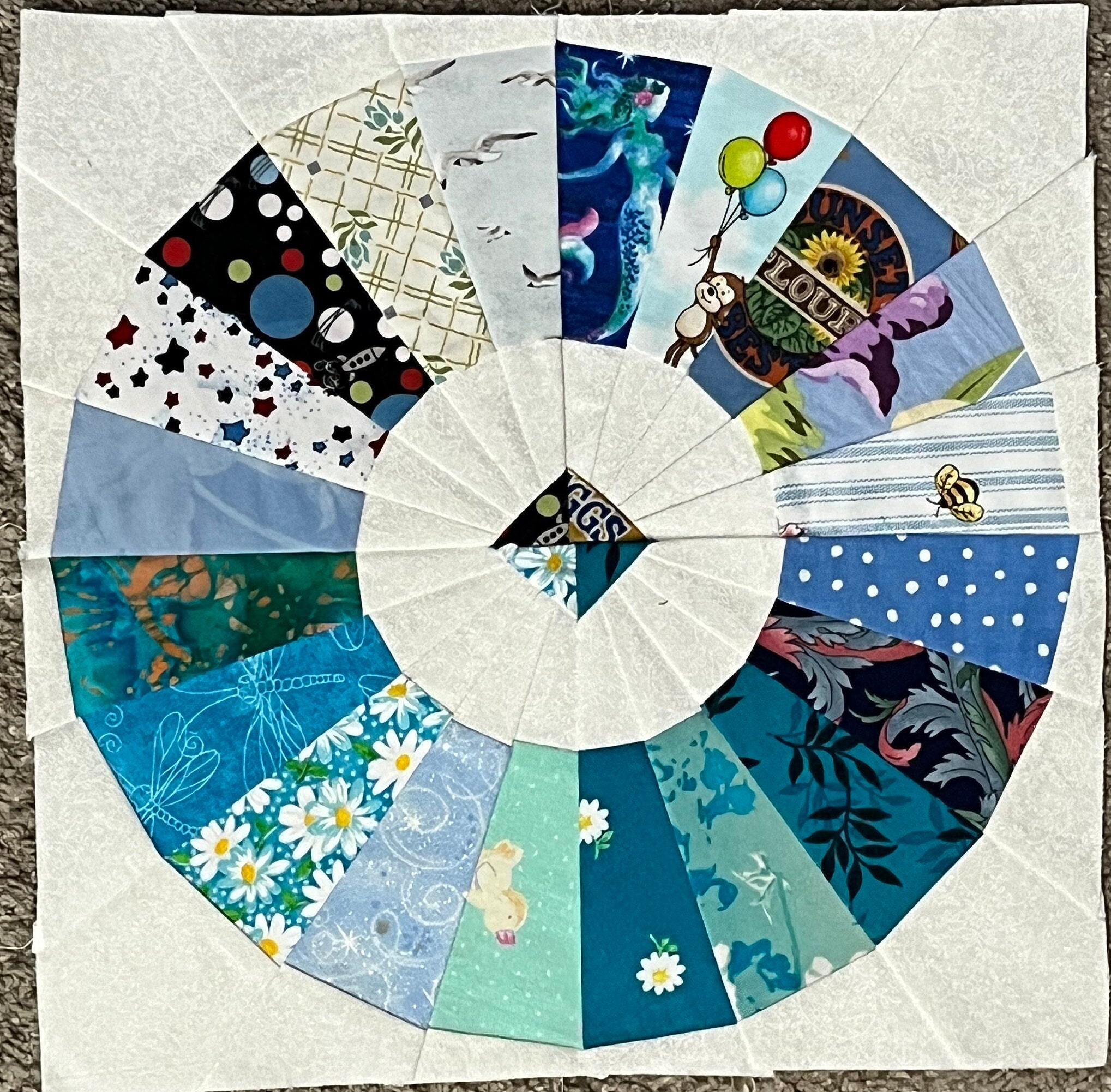 Circles Quilting Pattern - PDF Only - Foundation Paper Piecing - 12-1/2 ...
