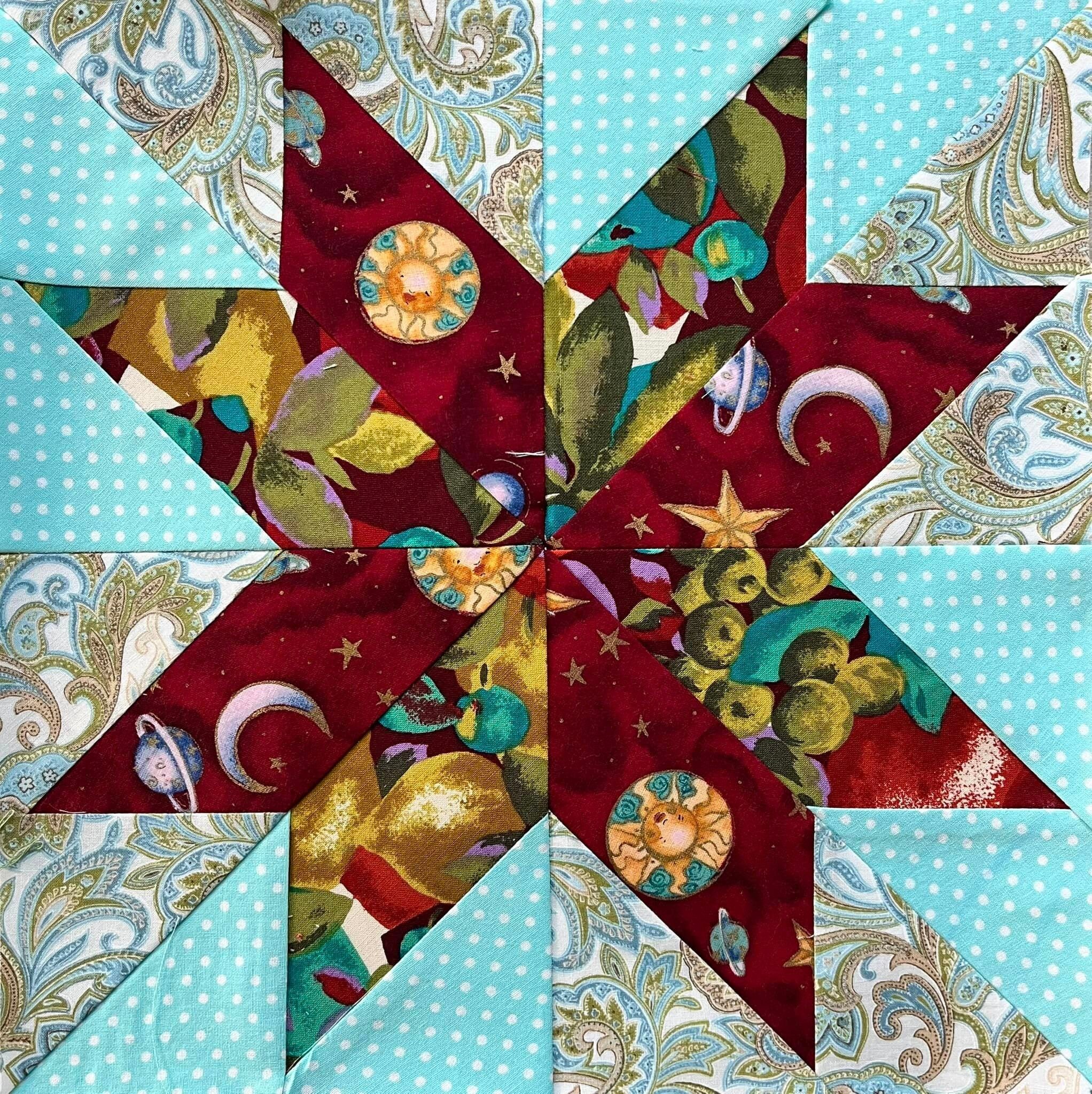 BLOCK 15 Mix and Match 9" Foundation Paper Piecing Quilt Block Pattern ...