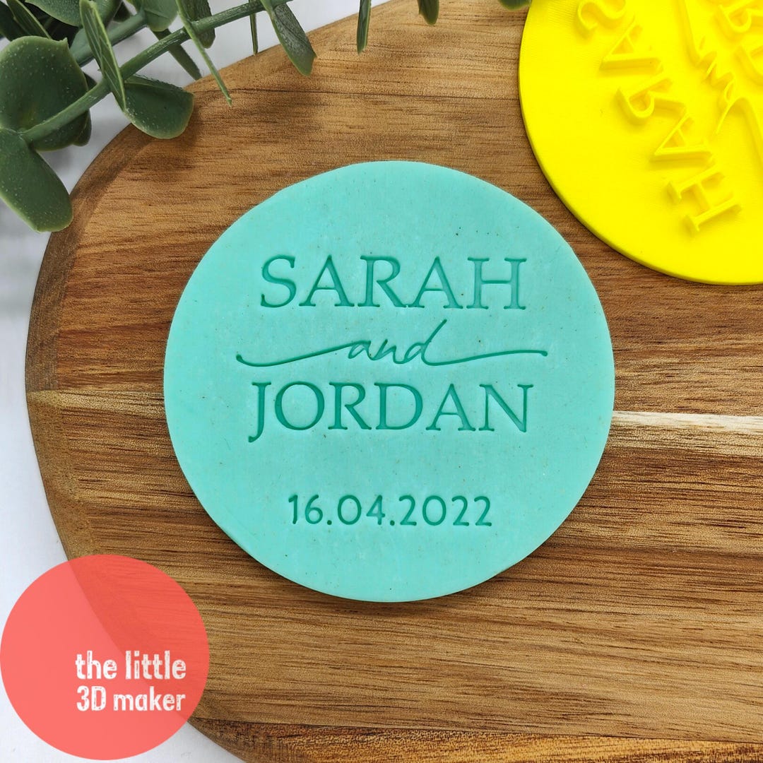 Wedding Name Date Custom Cookie Cutter Stamp Fondant Embosser - Etsy ...