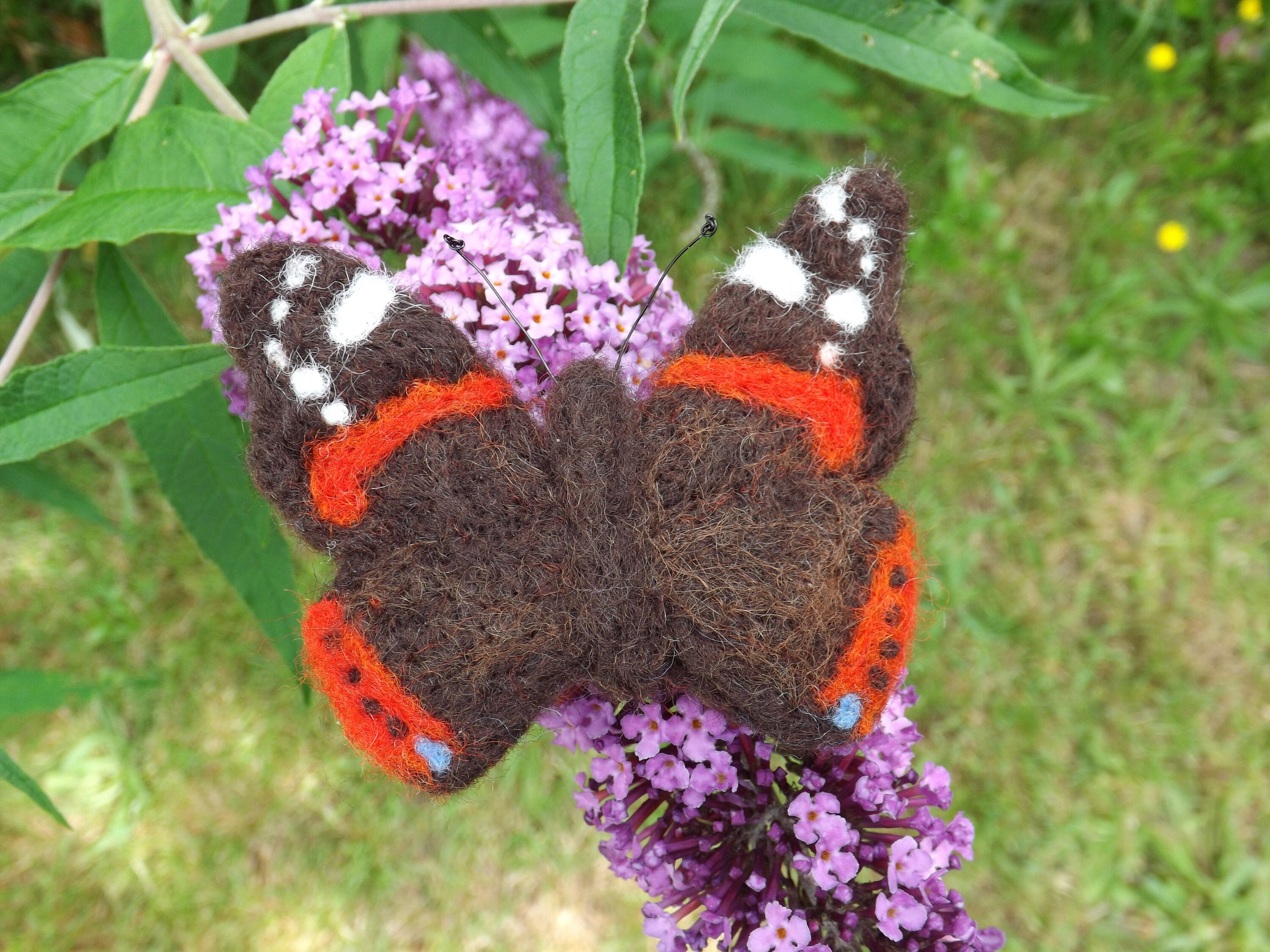 Needle Felted Red Admiral Butterfly Hair Clip - Etsy