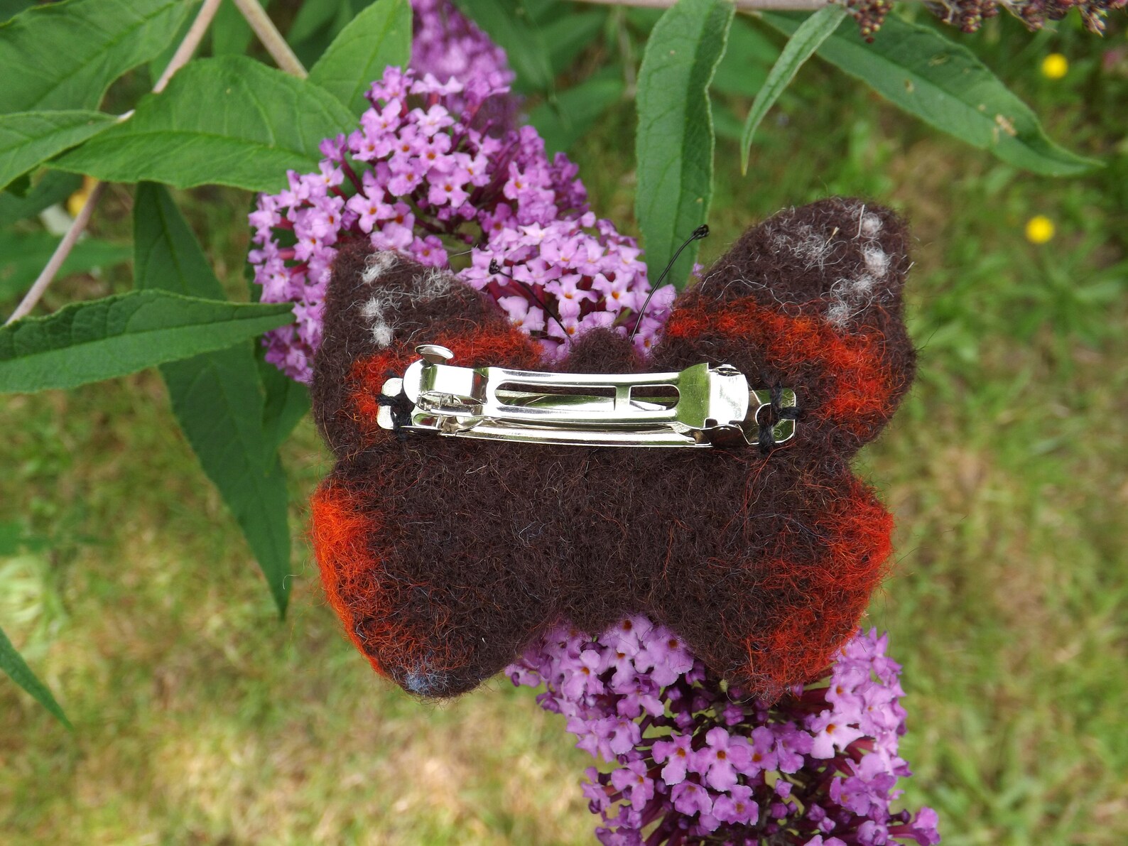Needle Felted Red Admiral Butterfly Hair Clip - Etsy